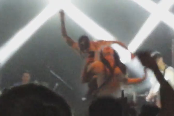 Woman taking selfie jump-kicked off stage at punk band concert in ...