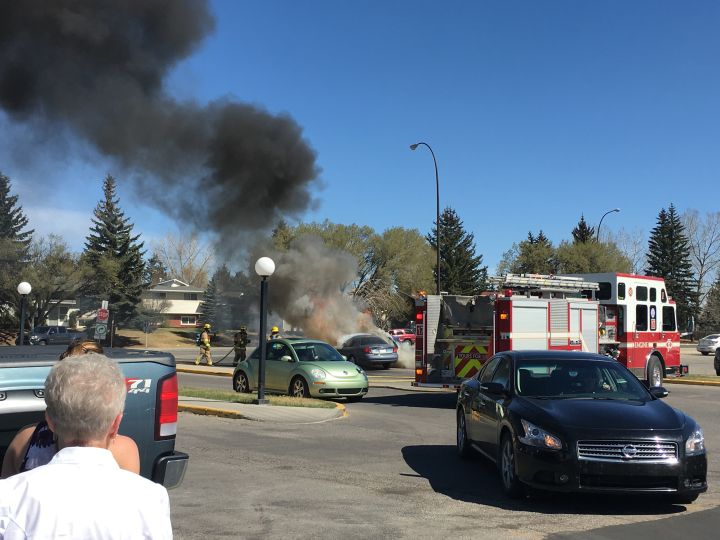 Calgary woman escapes car moments before it bursts into flames ...