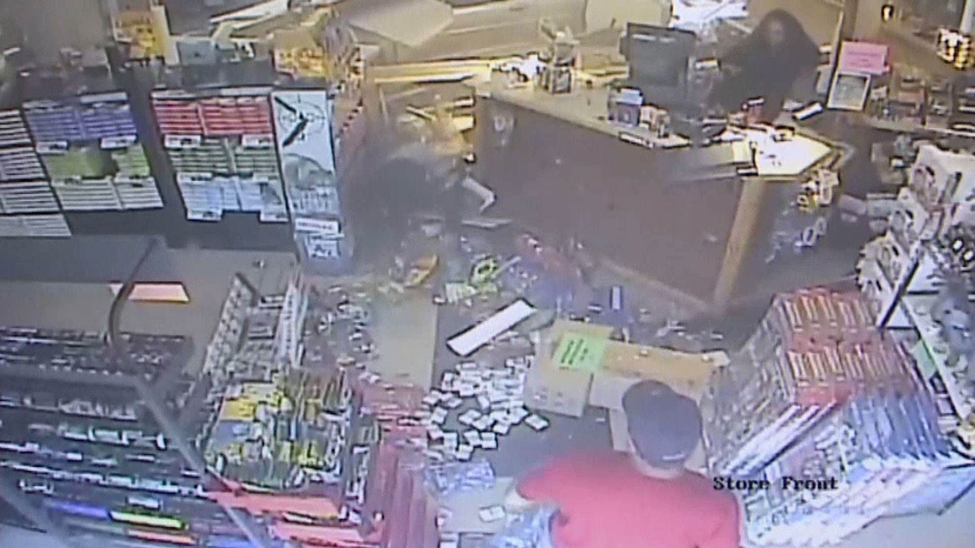 Caught on camera: car crashes into store, hits customer and employee ...