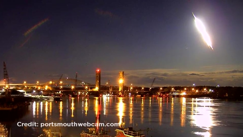 WATCH: Police dashcam captures meteor streaking across New England sky ...