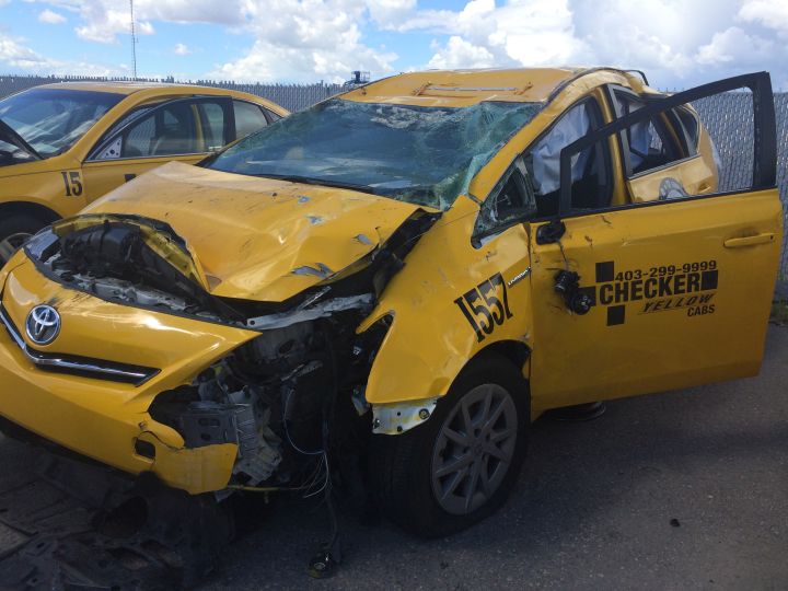 Man charged with assault after Calgary cab driver struck, causing taxi ...