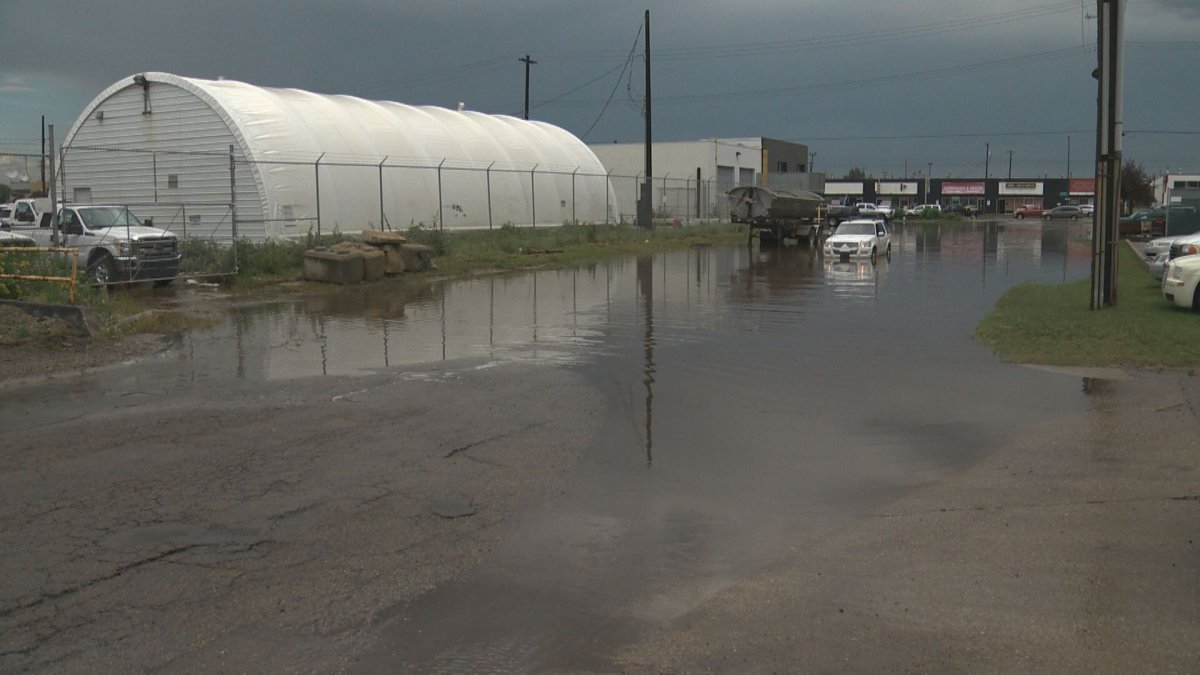 Edmonton streets flooded as city battered by rain during thunderstorm ...