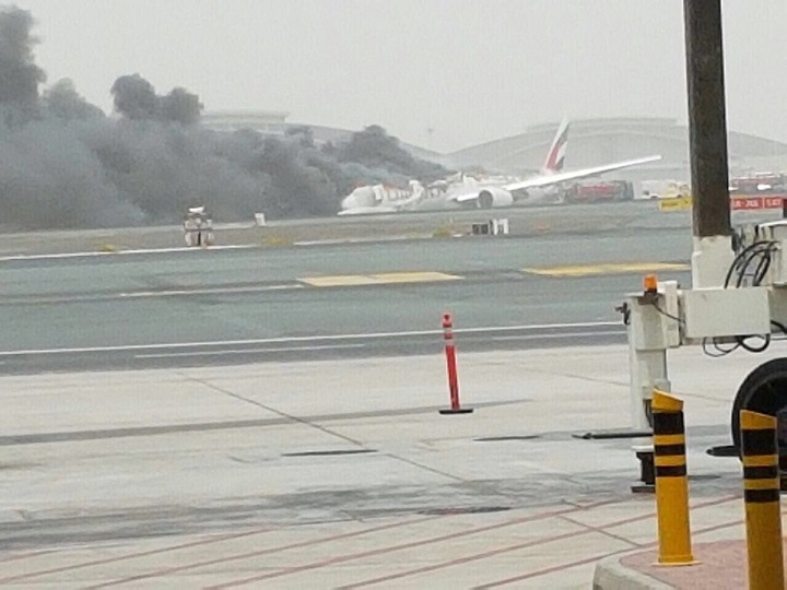 Firefighter killed after Emirates plane crash-lands at Dubai airport ...
