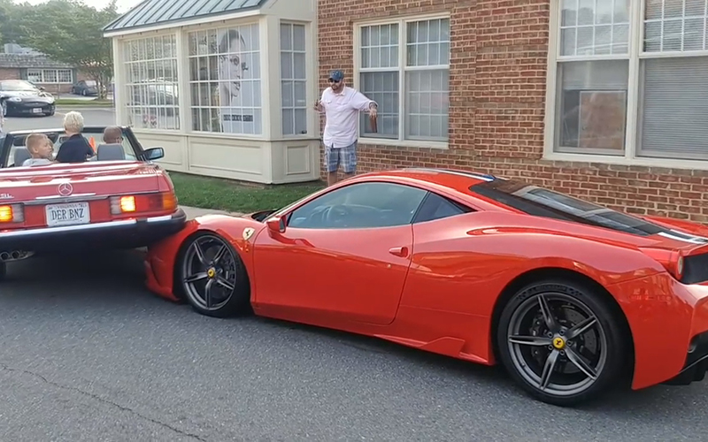 WATCH: Driver backs into $382,000 Ferrari in parking lot - National ...