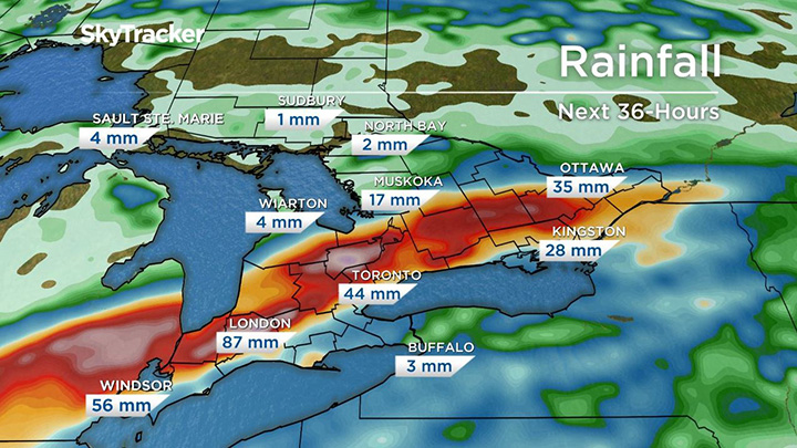 Environment Canada warns of heavy rainfall in Toronto on Tuesday ...