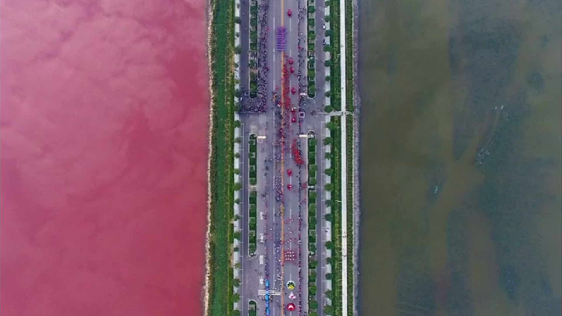 Locals puzzled by one side of China’s ‘dead sea’ turning red - National ...