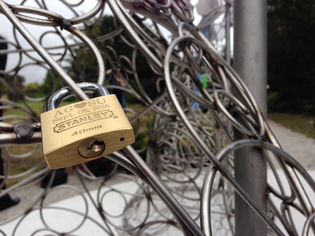 Much anticipated love lock sculpture unveiled in Queen Elizabeth Park ...