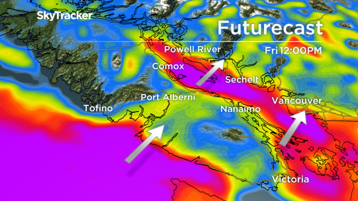 Multiple warnings issued over powerful trio of storms expected over B.C. South Coast | Globalnews.ca