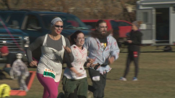 In Photos: Zombies take over Edmonton’s river valley for annual fun run ...