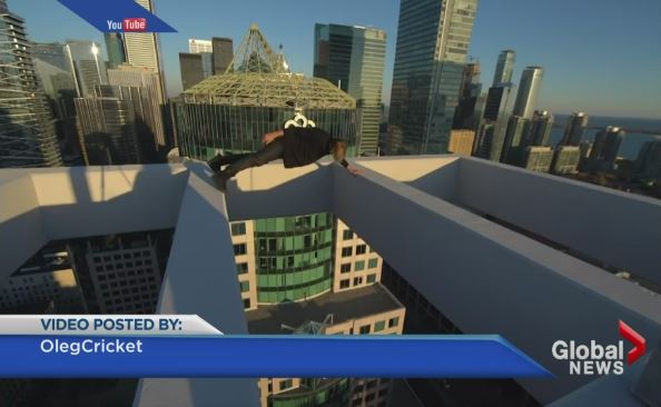 Man charged by Toronto police after ‘rooftopping’ stunt caught on video ...