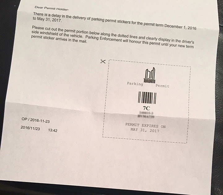 Here’s why you might not receive your Toronto street parking permits on ...