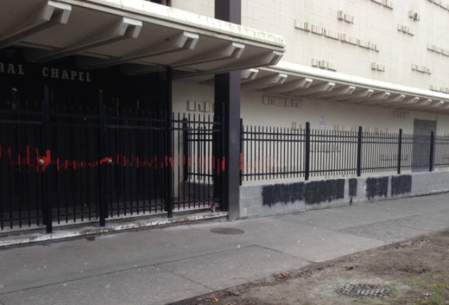 Controversial ‘decorative fence’ outside Victoria church vandalized ...