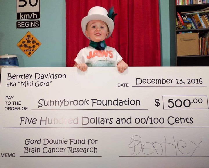 2-year-old ‘Mini Gord Downie’ raises $500 for Sunnybrook Hospital brain ...