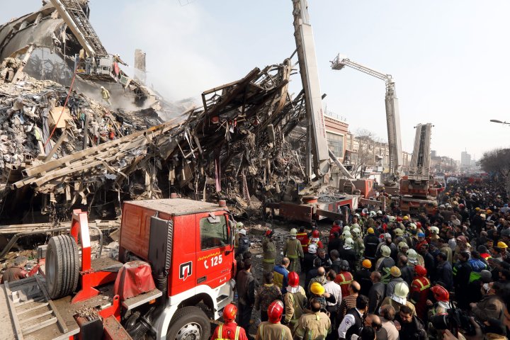 At least 20 firefighters feared dead after massive fire collapses ...