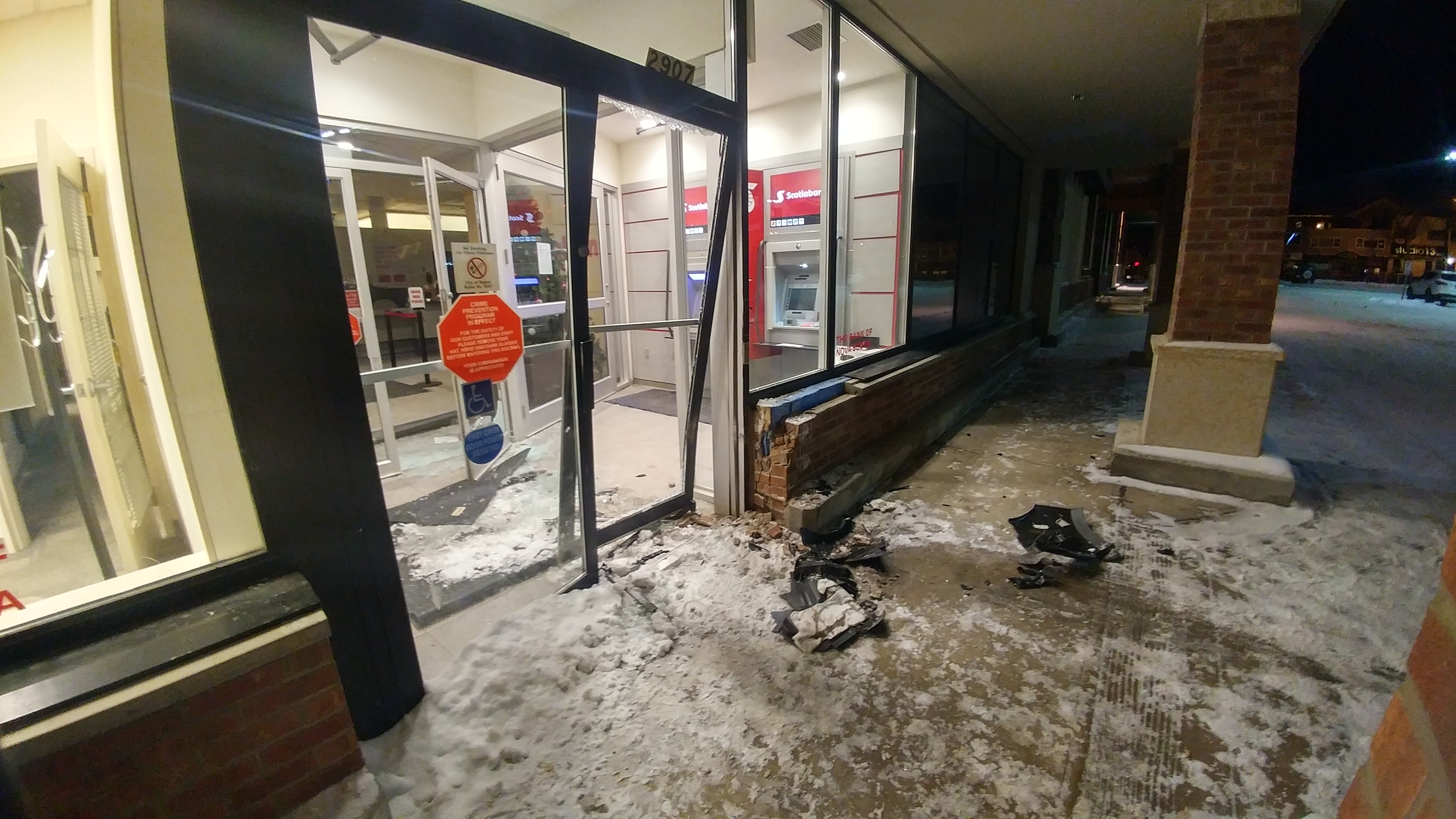 Man charged with break and enter after driving vehicle into Scotiabank ...