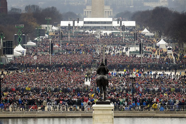 Donald Trump accuses media of lying about size of inauguration crowd ...