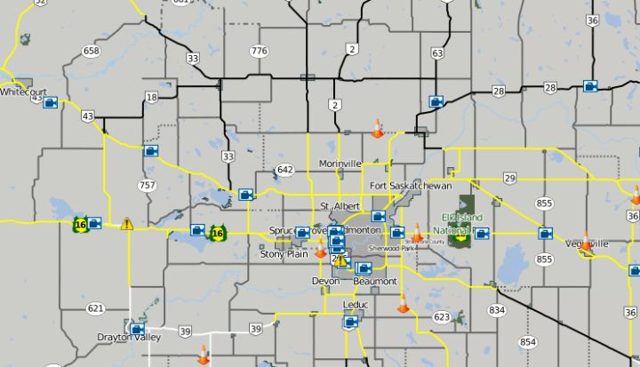 Edmonton drivers asked to slow down after snowfall results in dozens of ...