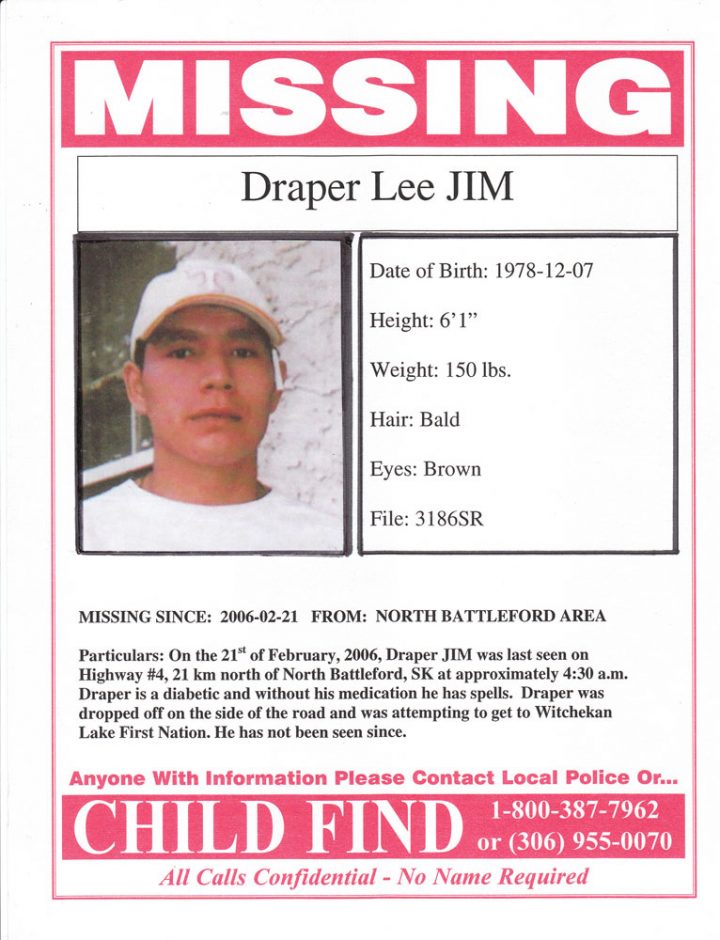 Family of missing Saskatchewan man Draper Lee Jim marks painful ...