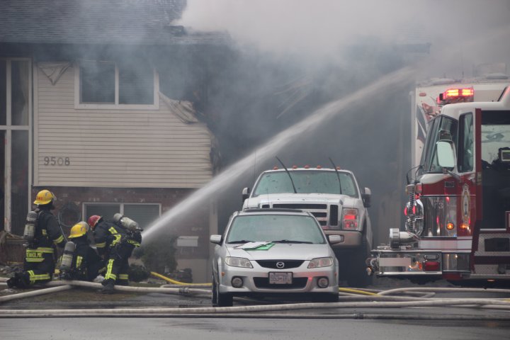 Crews battle Delta house fire Sunday afternoon - BC | Globalnews.ca