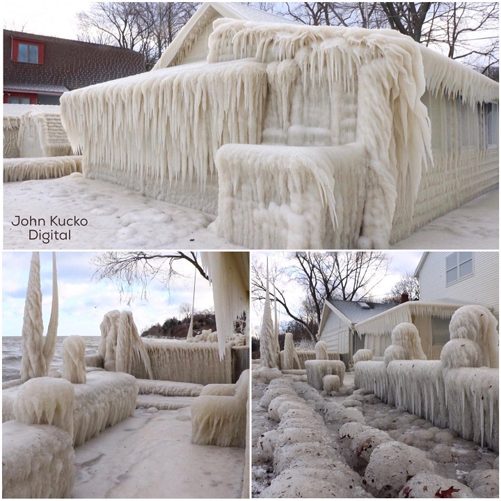 Stunning photos capture ‘ice house’ on Lake Ontario after 5 days of ...