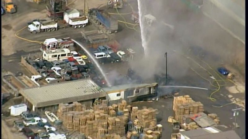 Calgary firefighters battle blaze at commercial scrap yard - Calgary ...