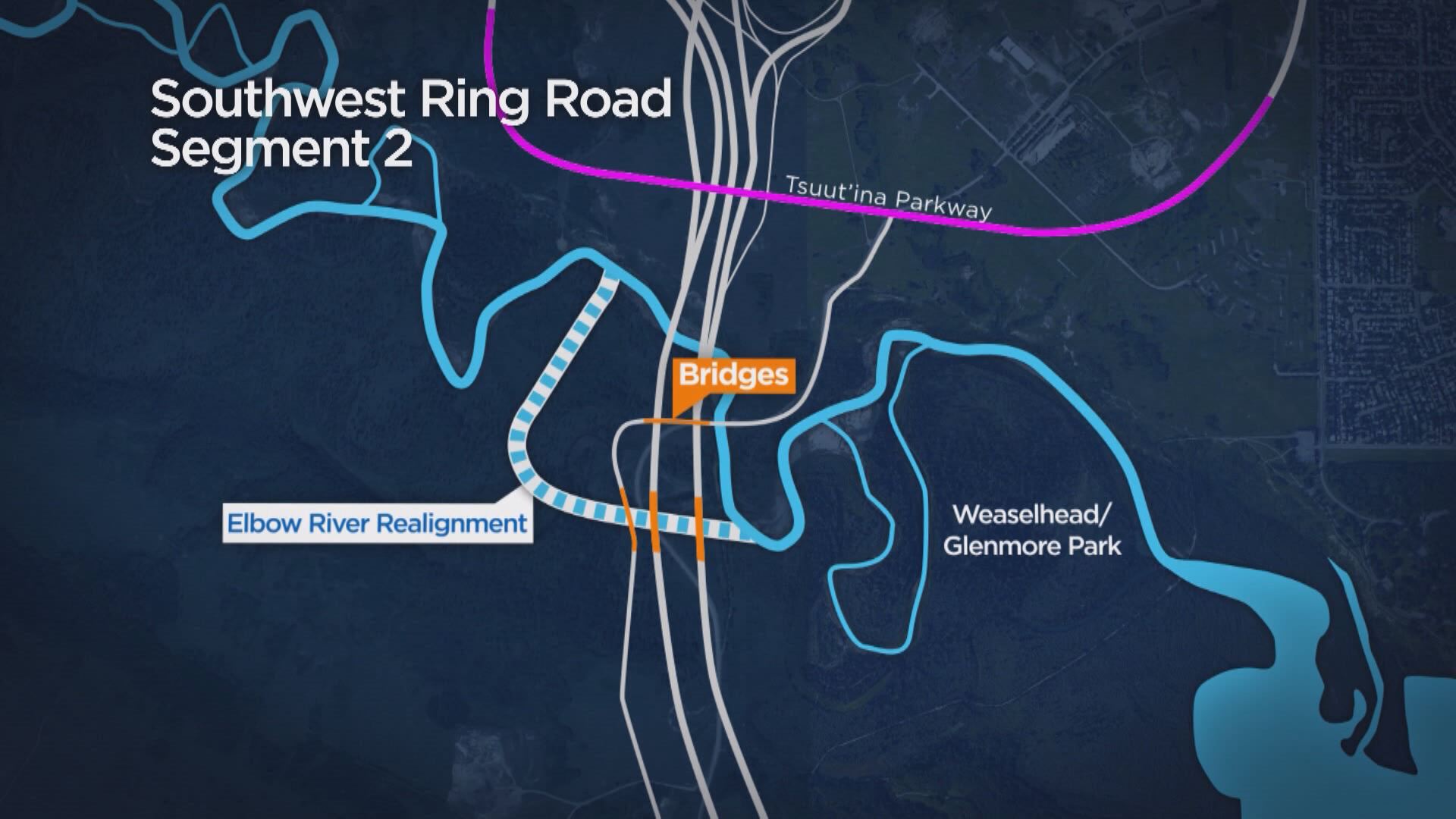 Path of Elbow River now changing for Southwest Calgary Ring Road ...