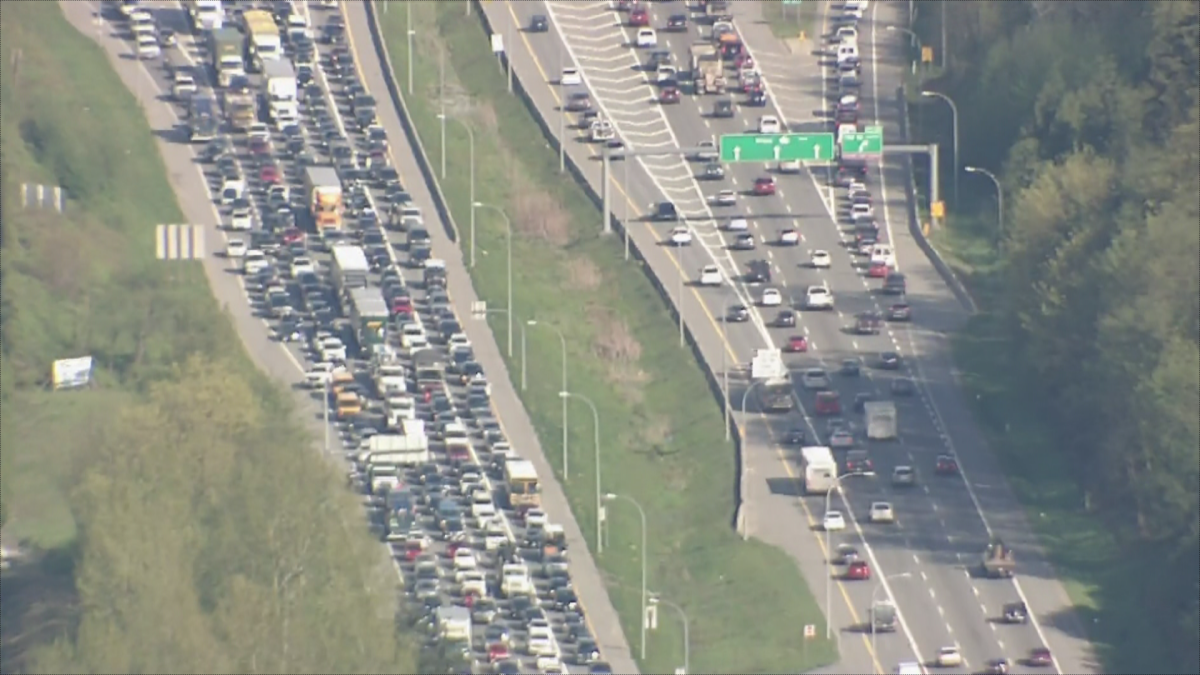 Multi-vehicle crash shuts down Highway 1 westbound in Surrey - BC ...