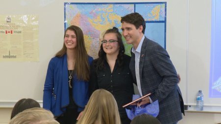 Trudeau retraces his father’s footsteps in visit to Miller High School ...