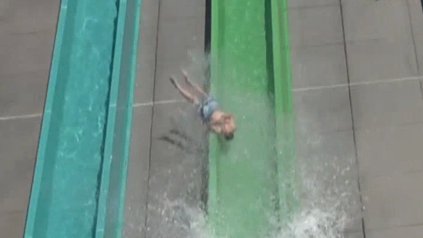 Video shows 10-year-old boy launched off water slide at California park ...