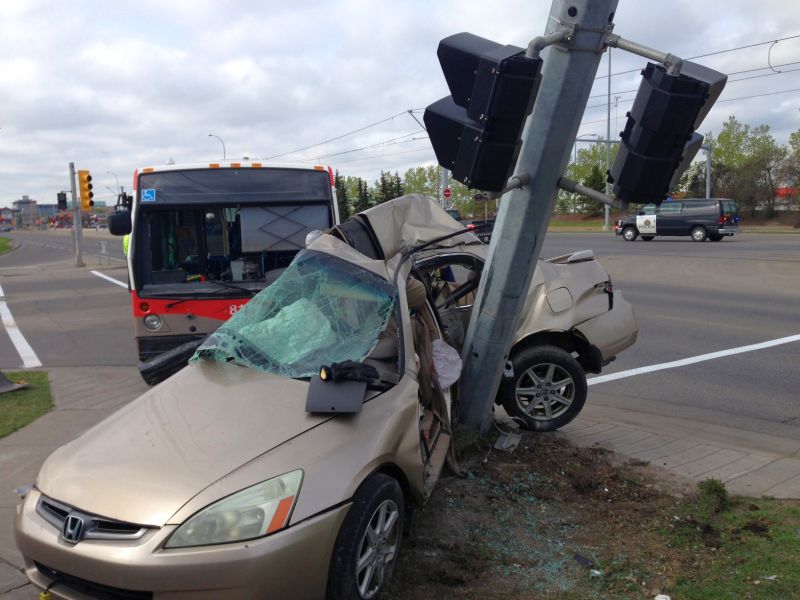 2 people taken to hospital after Calgary Transit bus and car collide ...