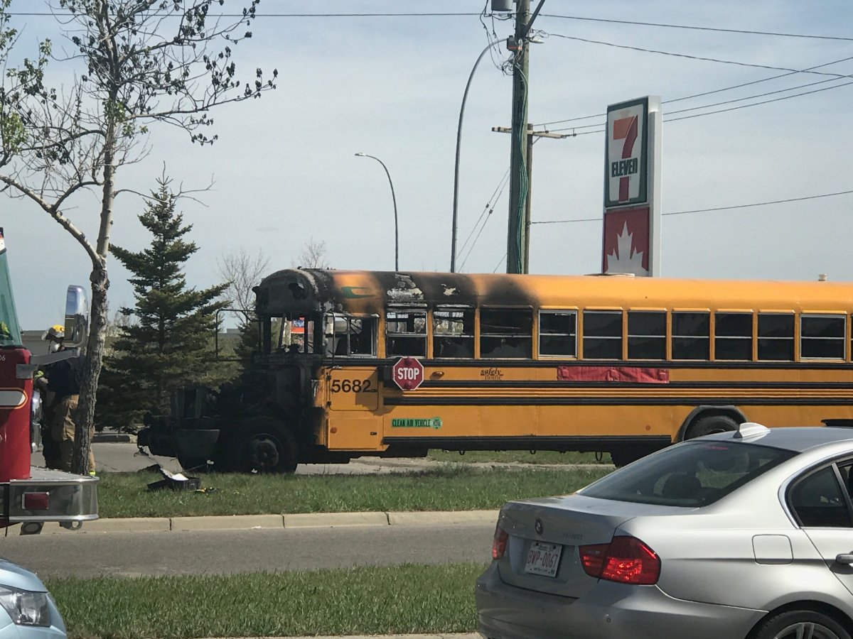 Dozens of children rescued after Calgary school bus catches fire ...