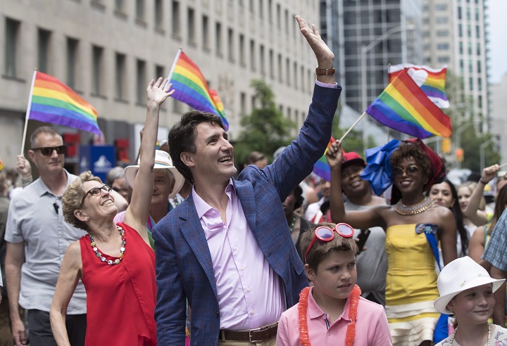 Justin Trudeau marches in Toronto Pride parade absent of police floats ...