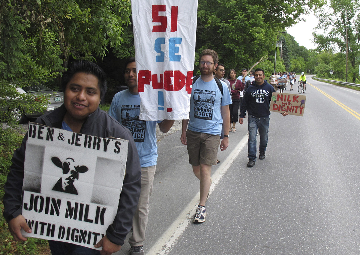 Dairy farm workers, activists march on Ben & Jerry’s factory - National ...