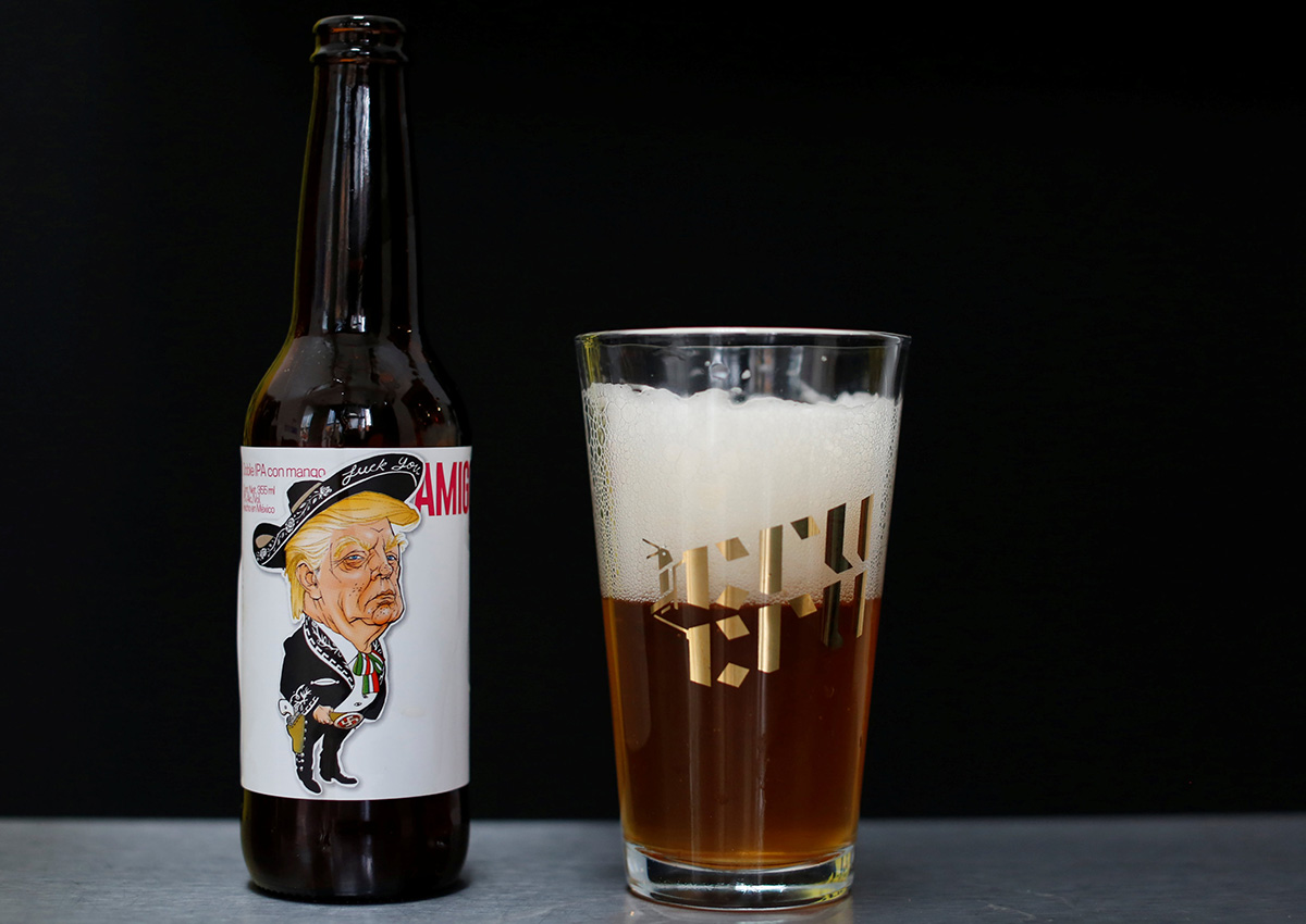 New Amigous Cerveza craft beer mocks Donald Trump as frowning mariachi ...