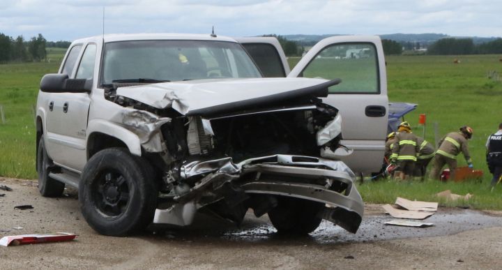 Charges laid after 2-vehicle crash near Rimbey, 1 person airlifted to ...