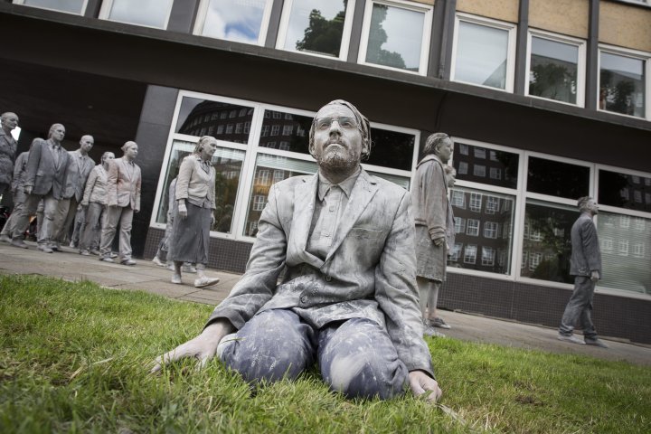 Zombie-like protesters march through Hamburg ahead of G20 Summit: In ...