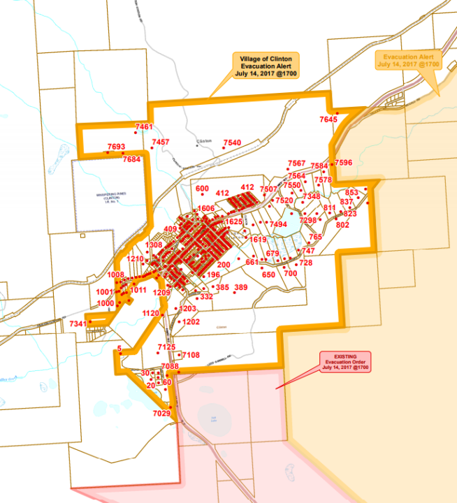 Evacuation alert issued for the Village of Clinton | Globalnews.ca