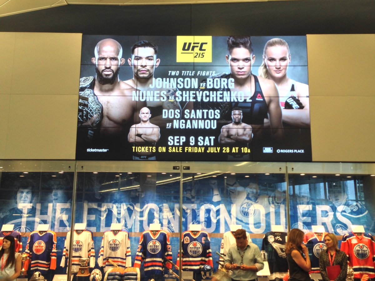 UFC 215 set to invade Rogers Place - Edmonton | Globalnews.ca