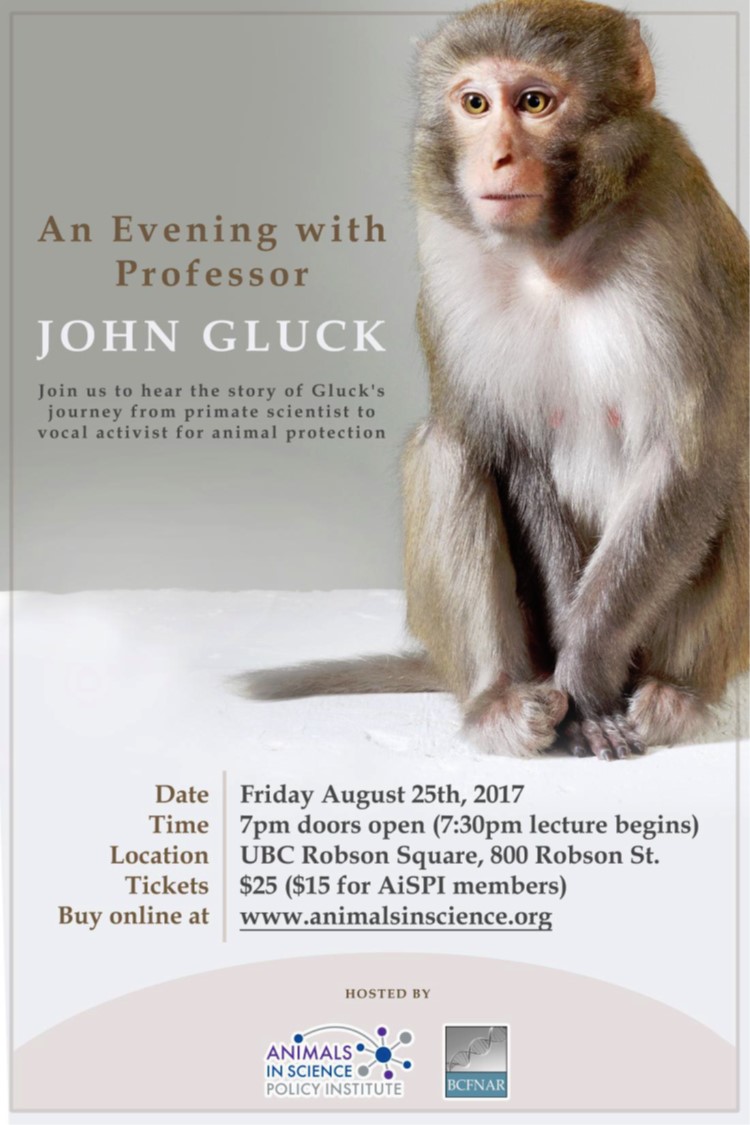 An evening with Professor John Gluck, former primate scientist ...