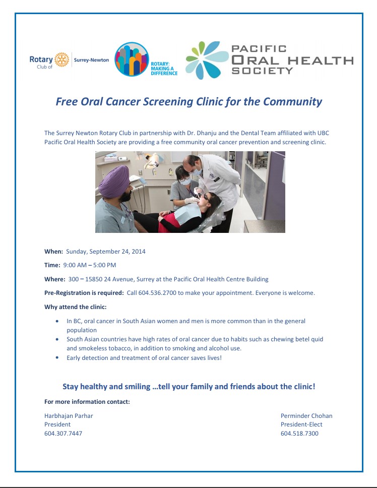 Free Oral Cancer Screening - GlobalNews Events