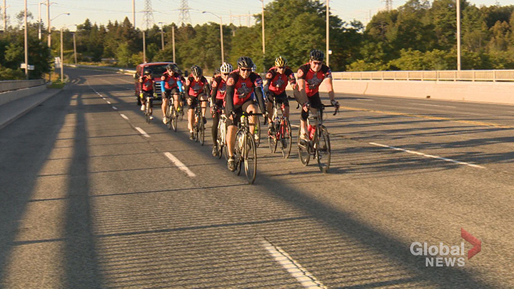 Toronto firefighters bike nearly 500 kilometres for fallen comrades ...