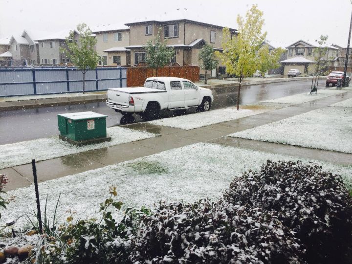 September snow blankets Edmonton area; snowfall warning issued for ...