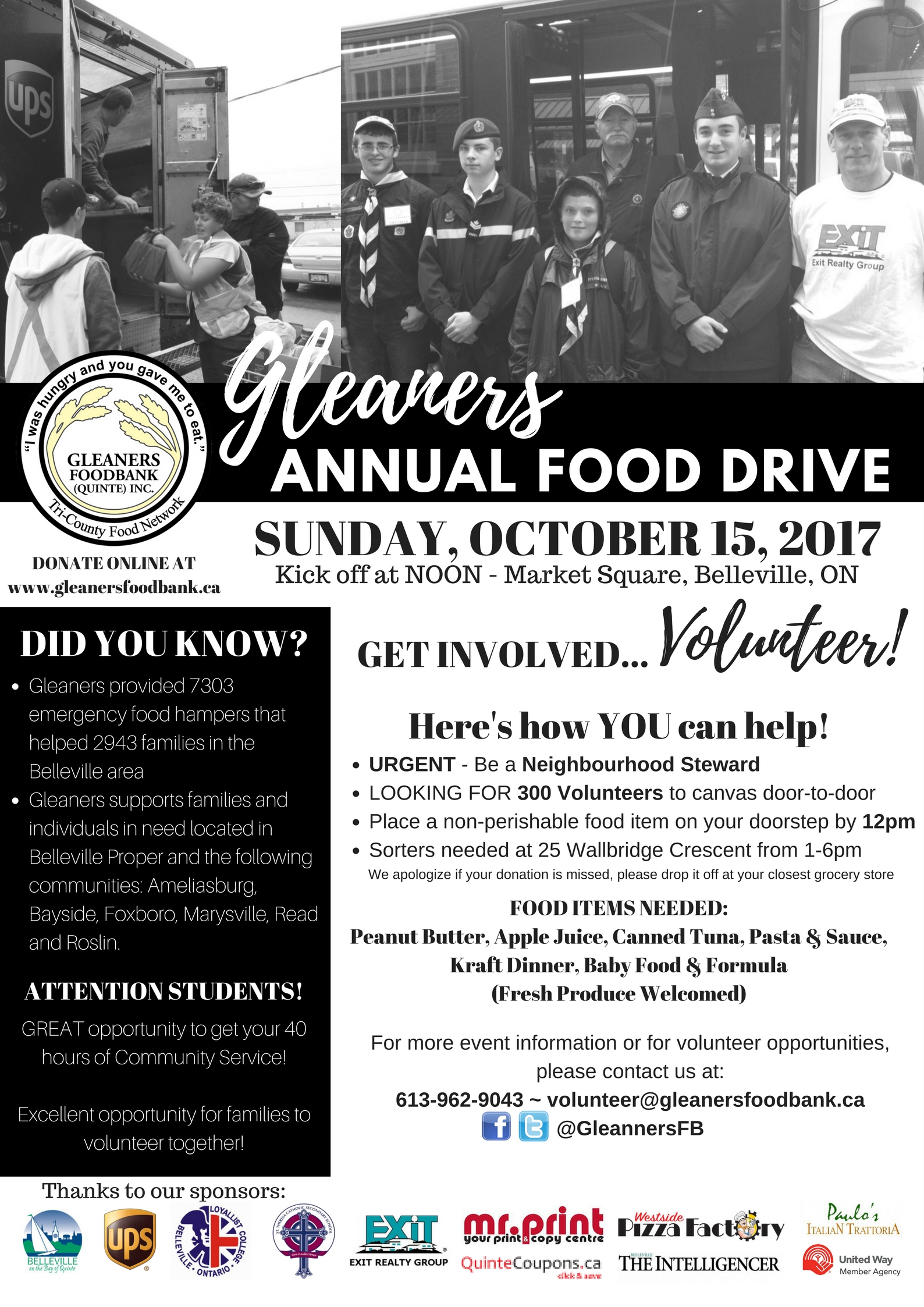 Gleaners Annual City Wide Food Drive - GlobalNews Events