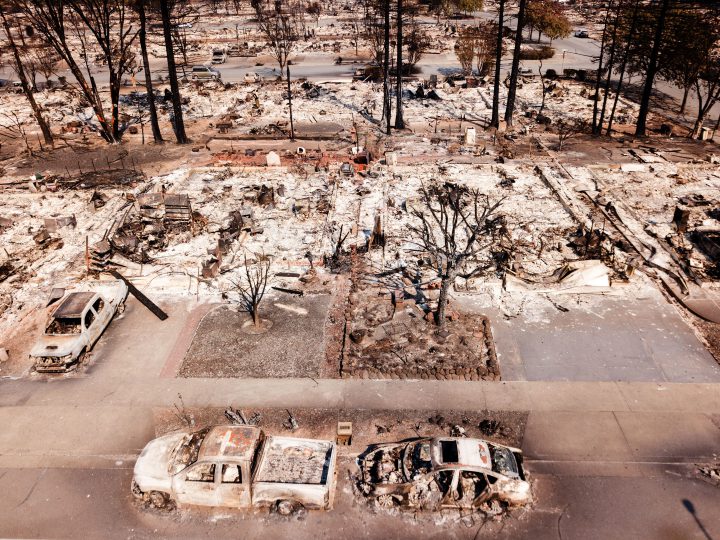California wildfires: Striking aerial photos show devastation caused by ...
