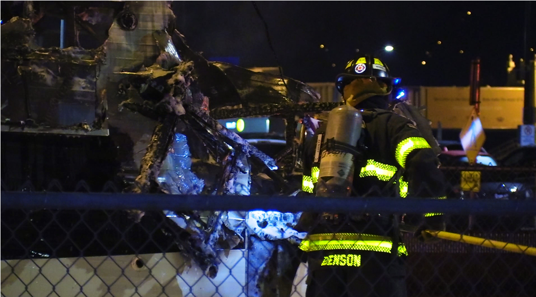 Crews douse trailer fire on Hwy 97 in Kelowna - Okanagan | Globalnews.ca