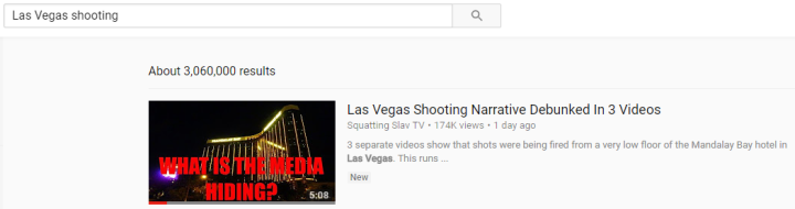 Search ‘Las Vegas shooting’ on YouTube, and a conspiracy theory might ...