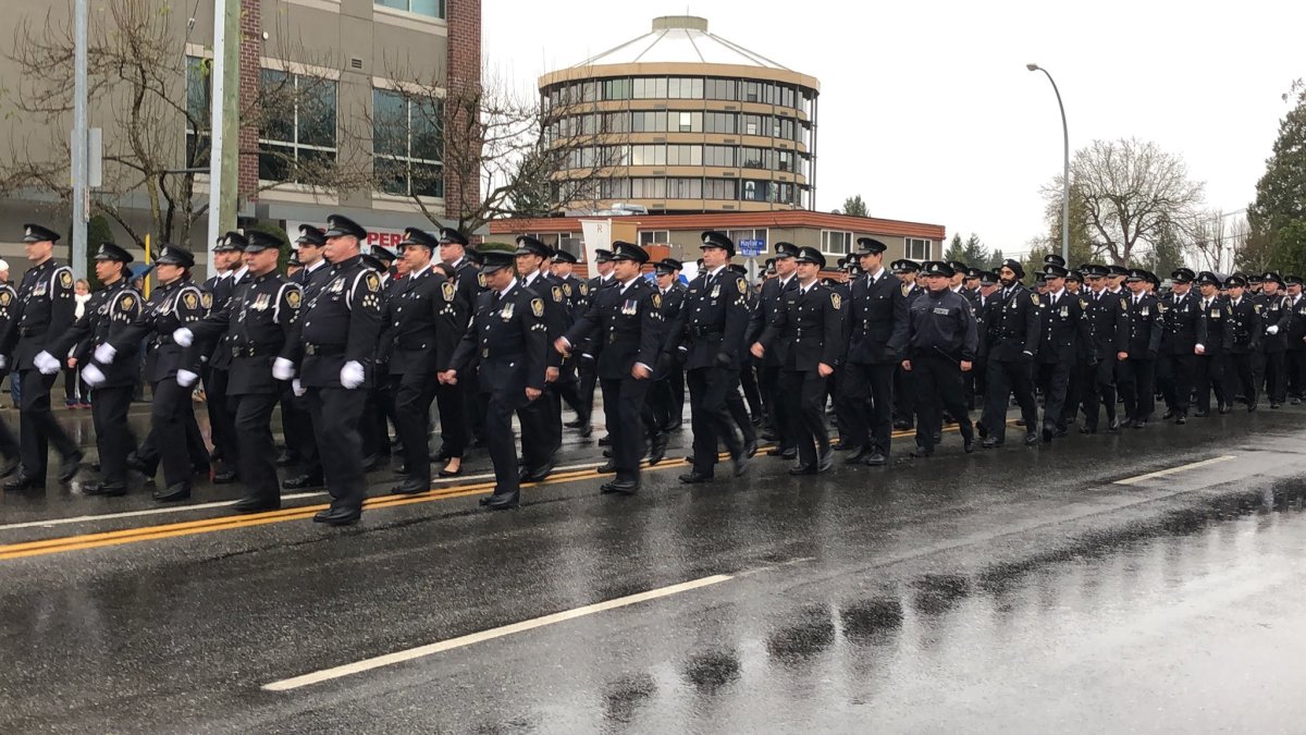 In pictures: Emotional memorial for fallen Abbotsford officer John ...