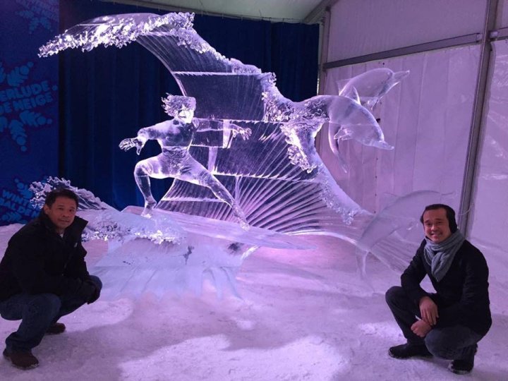 Talented ice-carving brothers competing in Edmonton’s Ice on Whyte ...