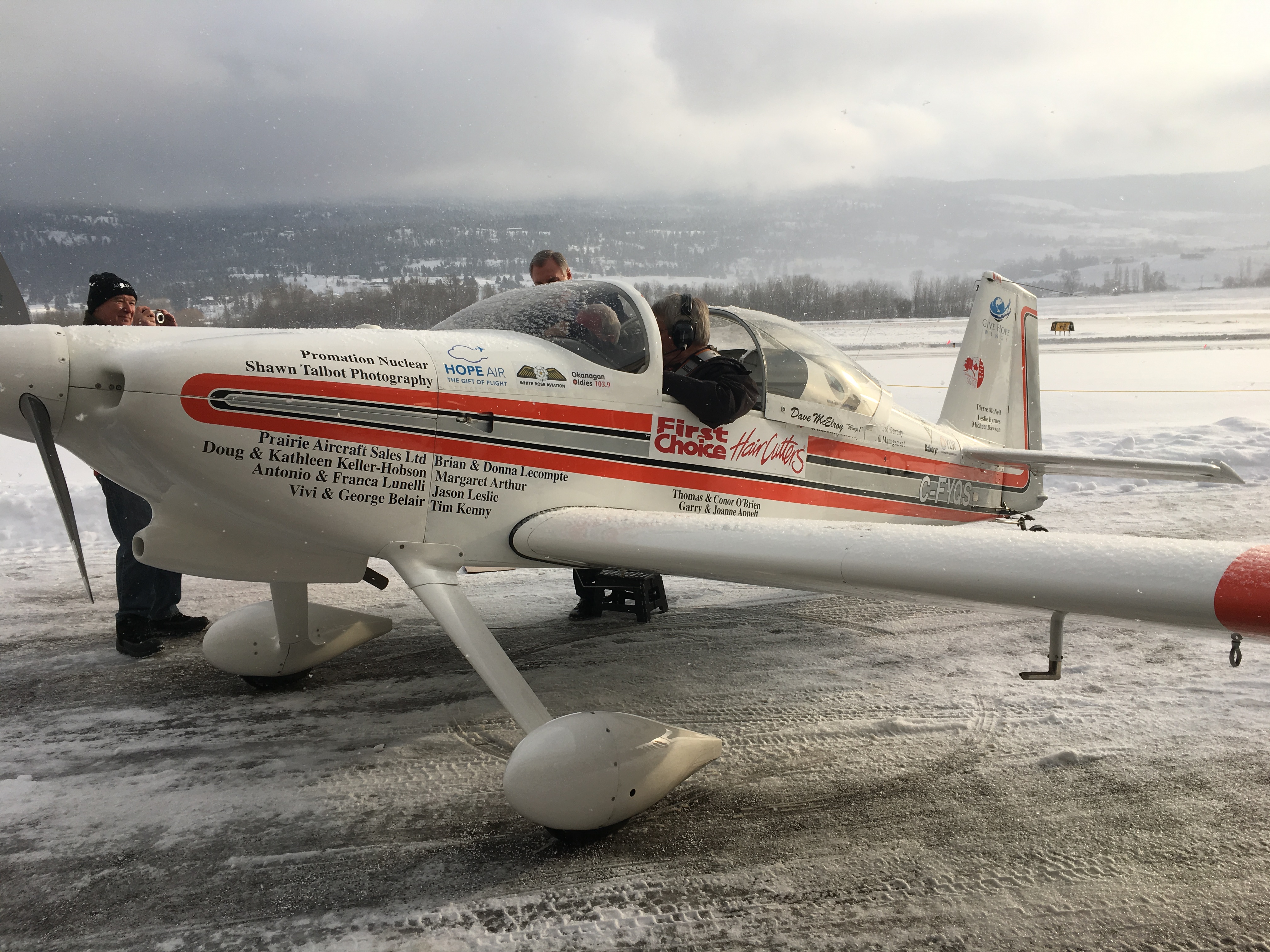 Pilots start 30,000-km journey for Hope Air from Kelowna | Globalnews.ca