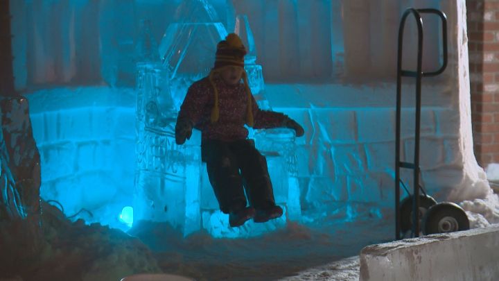 Alberta ice carver uses recent snowfall to create Harry Potter scene in ...